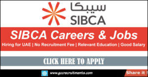 SIBCA Careers in Abu Dhabi UAE 2026 - Apply Now - GCCRecruitments